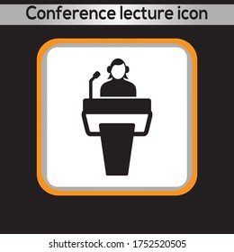 Conference Lecture Icon Vector Graphics Stock Vector (Royalty Free ...