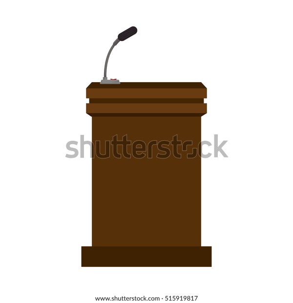 Conference Pulpit Isolated Icon Stock Vector (Royalty Free) 515919817 ...