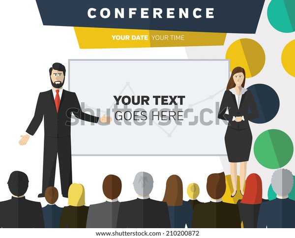 Conference Template Illustration Space Your Texts Stock Vector (Royalty ...