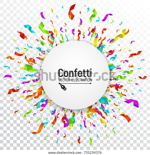 Confetti Explosion Isolated On Transparent Background Stock Vector ...