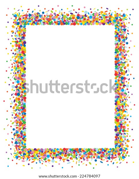 Confetti Frame Stock Vector (Royalty Free) 224784097 | Shutterstock