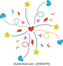 Confetti Swirl Vector Design Party Stock Vector (Royalty Free ...