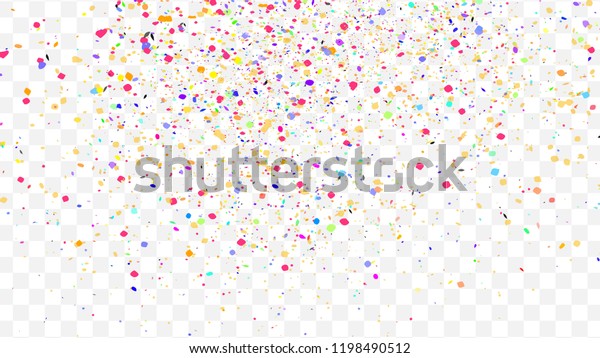 Confetti Texture Isolated On Transparent Background Stock Vector ...