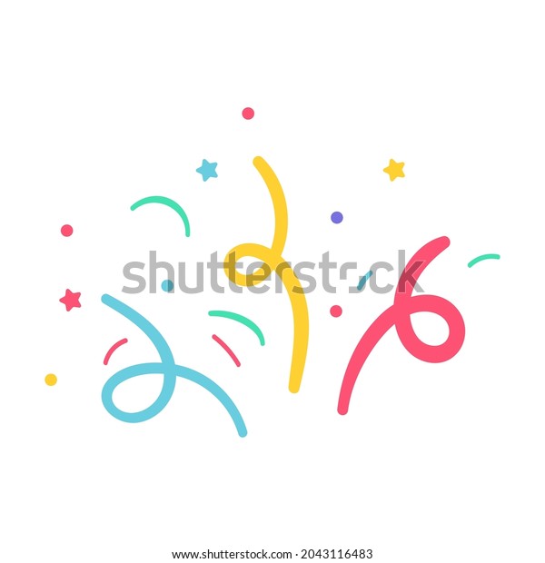 Confetti Vector Colorful Rolls Paper Confetti Stock Vector (Royalty ...