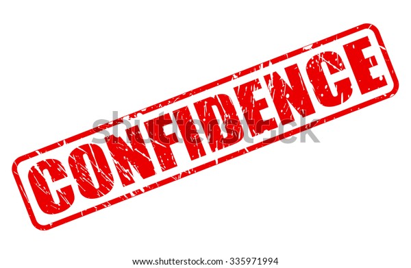 Confidence Red Stamp Text On White Stock Vector (Royalty Free ...