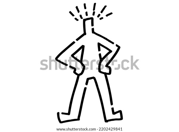 Confident Stick Figure Handdrawn Vector Data Stock Vector (Royalty Free ...