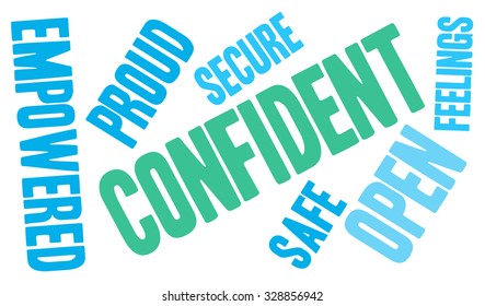 Confident Word Cloud On White Background Stock Vector (Royalty Free ...