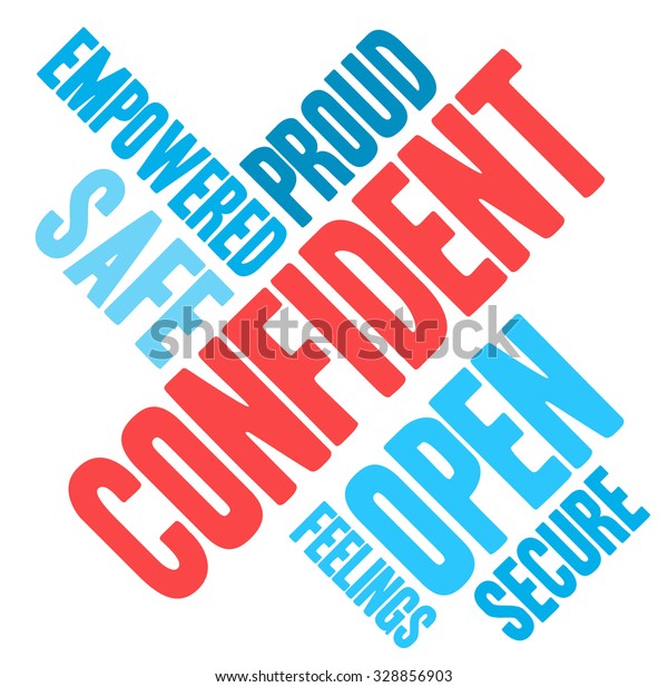 Confident Word Cloud On White Background Stock Vector (Royalty Free ...