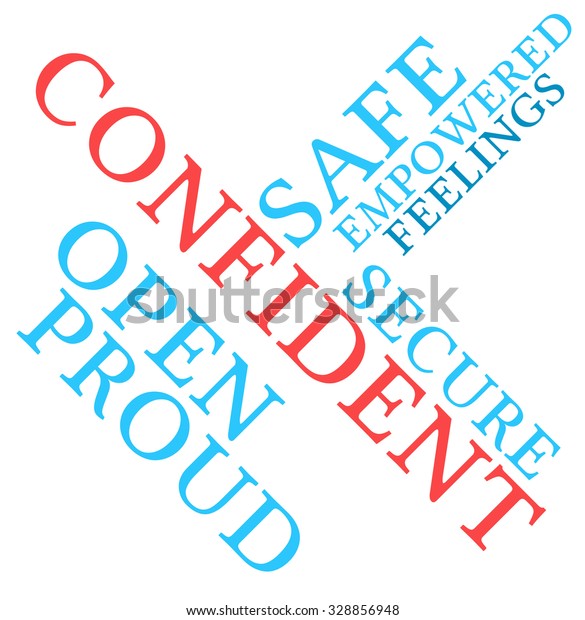 Confident Word Cloud On White Background Stock Vector (Royalty Free ...