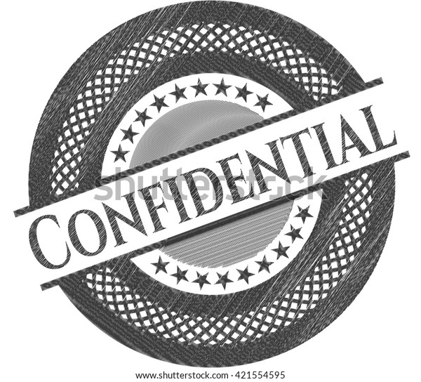 Confidential Draw Pencil Strokes Stock Vector (Royalty Free) 421554595 ...