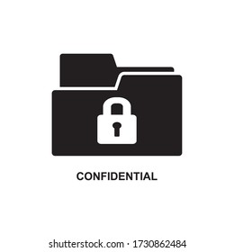 Confidential Icon Data Protection Icon Stock Vector (Royalty Free ...