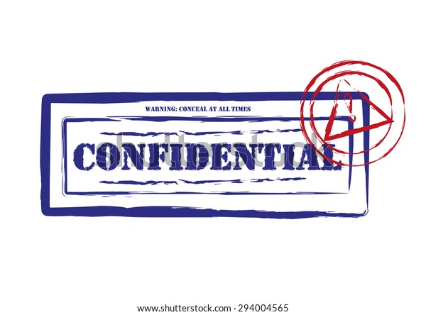 Confidential Ink Stamps Isolated Editable Clip Stock Vector (Royalty ...