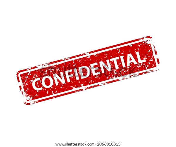 Confidential Sign Sticker Stamp Vector Texture Stock Vector (Royalty ...