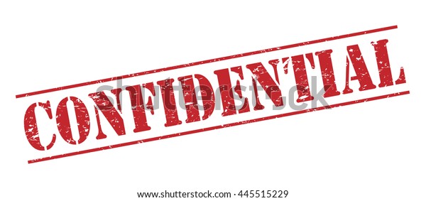 Confidential Vector Stamp On White Background Stock Vector (Royalty ...