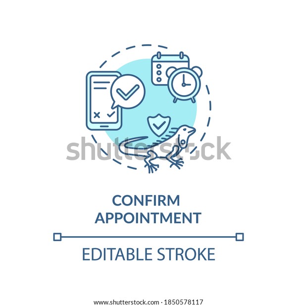 Confirm Appointment Concept Icon Grooming Salon Stock Vector (Royalty ...
