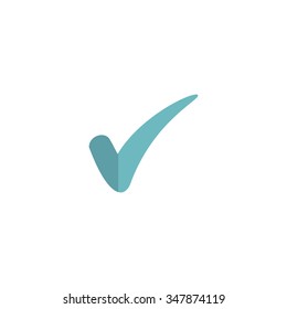 Confirm Color Symbol Icon On White Stock Vector (Royalty Free) 588939473