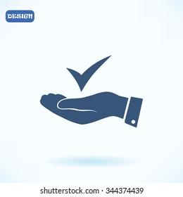 Confirm Icon Stock Vector (Royalty Free) 375700720