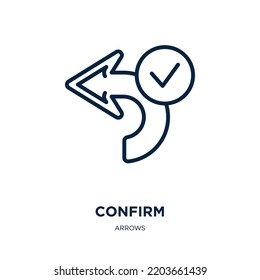 Confirm Icon Arrows Collection Thin Linear Stock Vector (Royalty Free ...
