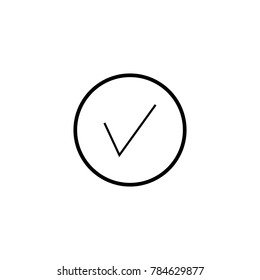 Premium Check Icon Logo Line Style Stock Vector (Royalty Free) 742637875