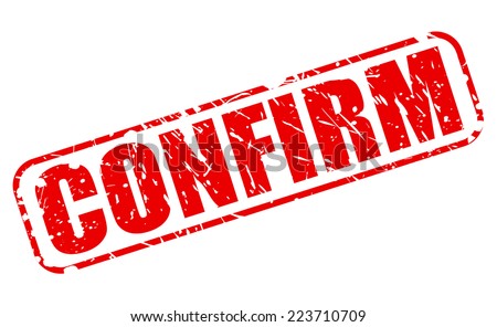 Confirm Red Stamp Text On White Stock Vector (Royalty Free) 223710709 ...