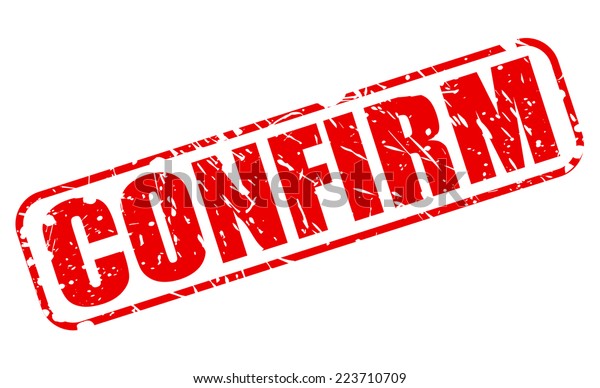Confirm Red Stamp Text On White Stock Vector (Royalty Free) 223710709