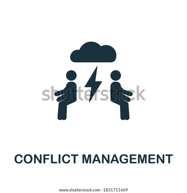 Conflict Management Icon Creative Element Sign Stock Vector (Royalty ...
