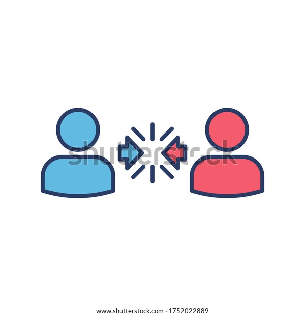 Conflict Resolution Vector Icon Symbol Isolated: เวกเตอร์สต็อก (ปลอดค่า ...
