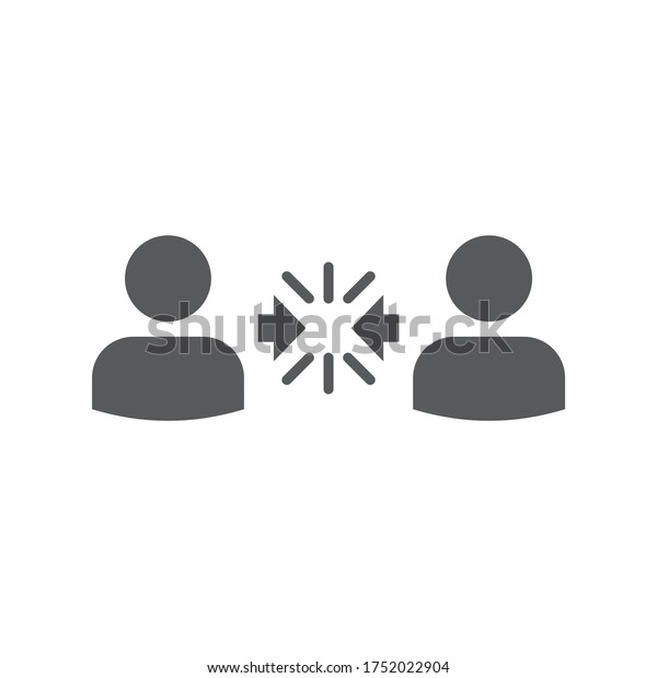 Conflict Resolution Vector Icon Symbol Isolated: เวกเตอร์สต็อก (ปลอดค่า ...