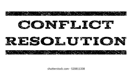 Conflict Resolution Watermark Stamp Text Tag Stock Vector (Royalty Free ...
