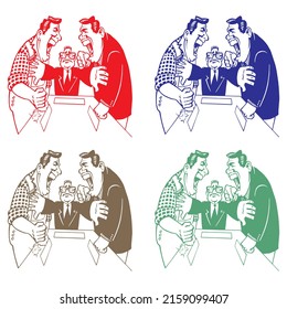 Conflict Situation Between Two Men Vector Stock Vector (Royalty Free ...