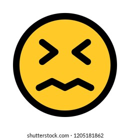 Confounded Face Emoji Stock Vector (Royalty Free) 1205181862