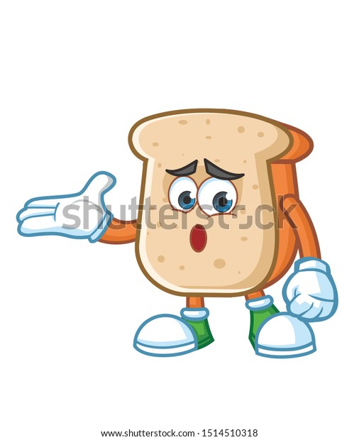 Confused Bread Mascot Character Design Vector Stock Vector (Royalty ...