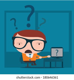 Illustration Vector Cartoon Business Man Sitting: Vector có sẵn (miễn ...