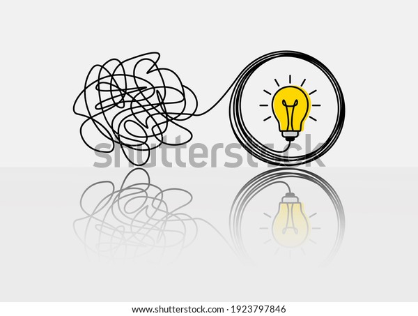 Confused Concept Chaos Thoughts Idea Enlightenment Stock Vector ...