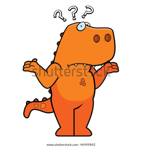 Confused Dinosaur Stock Vector (Royalty Free) 46949842 | Shutterstock