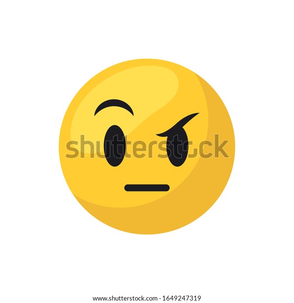 Confused Emoji Face Flat Style Icon Stock Vector (Royalty Free) 1649247319