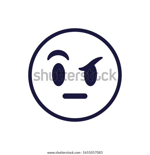 Confused Emoji Face Flat Style Icon Stock Vector (Royalty Free ...