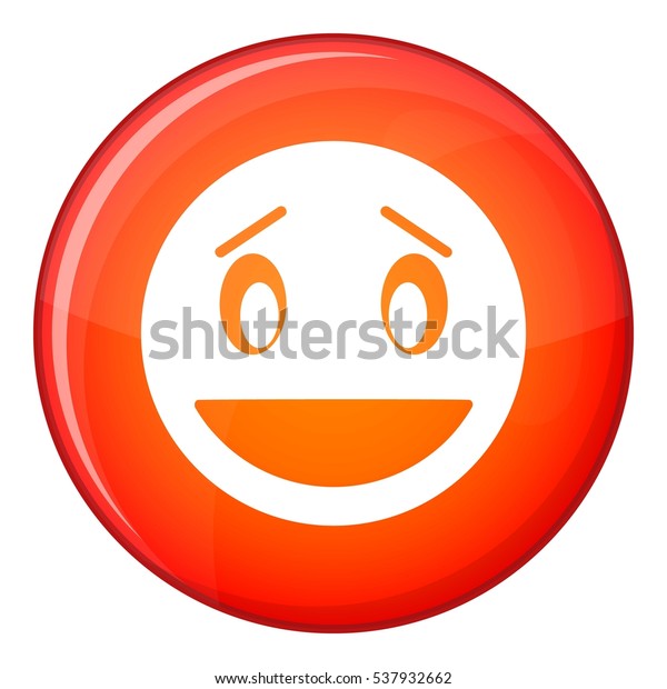 Confused Emoticon Red Circle Isolated On Stock Vector (Royalty Free ...