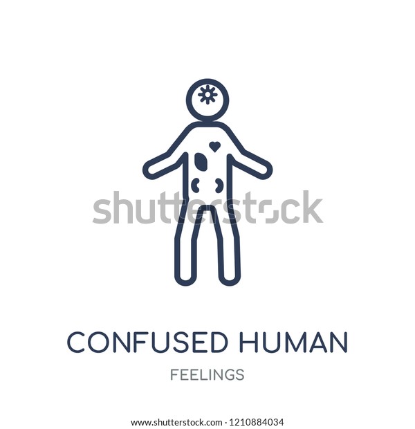 Confused Human Icon Confused Human Linear Stock Vector (Royalty Free ...