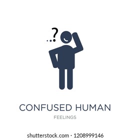 Confused Human Icon Trendy Flat Vector Stock Vector (Royalty Free ...
