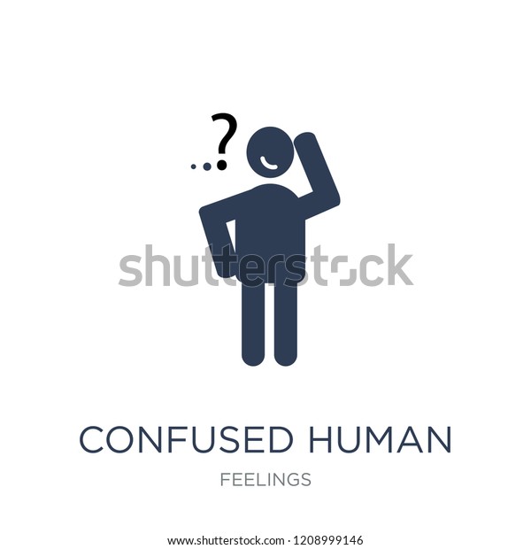 Confused Human Icon Trendy Flat Vector Stock Vector (Royalty Free ...