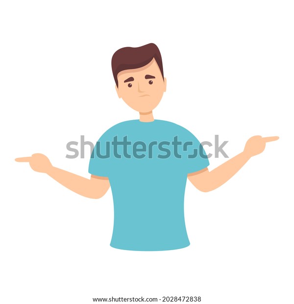 Confused Man Icon Cartoon Vector Vuca Stock Vector (Royalty Free ...