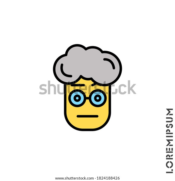 Confused Thinking Yellow Emoticon Boy Stock Vector (Royalty Free ...