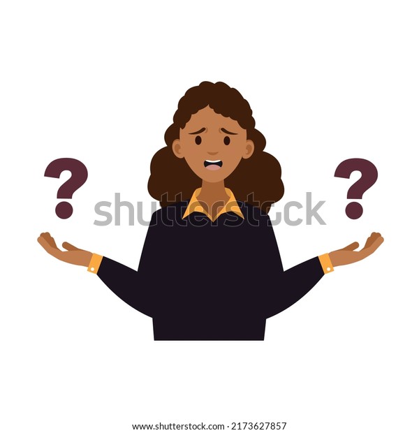 Confused Woman Comparing Two Things Woman Stock Vector (Royalty Free ...