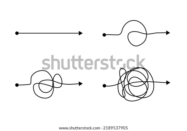 Confusion Clarity Path Doodle Vector Idea Stock Vector (Royalty Free ...