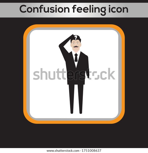 Confusion Feeling Icon Vector Graphics Stock Vector (Royalty Free ...
