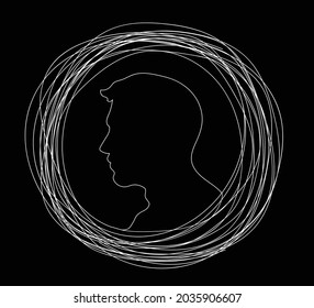 Confusion Men Line Art Vector Stock Vector (Royalty Free) 2035906607 ...