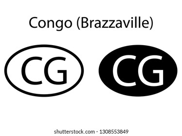 Congo Brazzaville Country Code Icon Iso: vector de stock (libre de ...