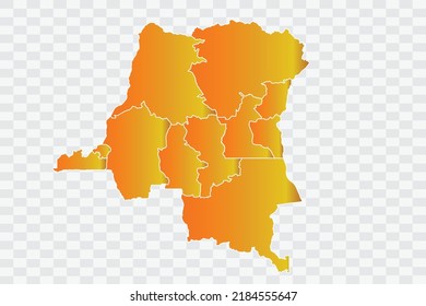 Congo Dr Map Gold Dust Color Stock Vector (Royalty Free) 2184555647 ...