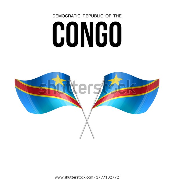 Symbole d'état du drapeau du Congo : image vectorielle de stock (libre ...